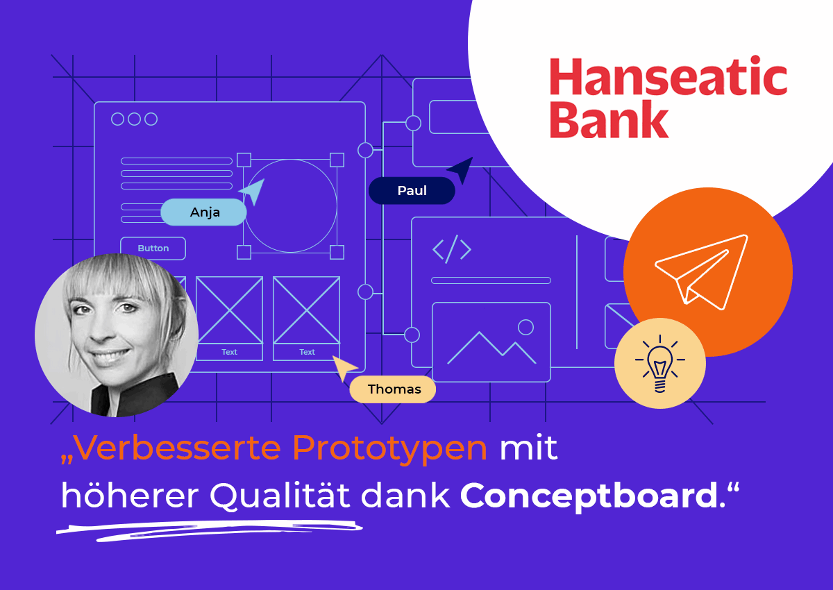 Fertige Prototypen bei Hanseatic Bank mit Conceptboard
