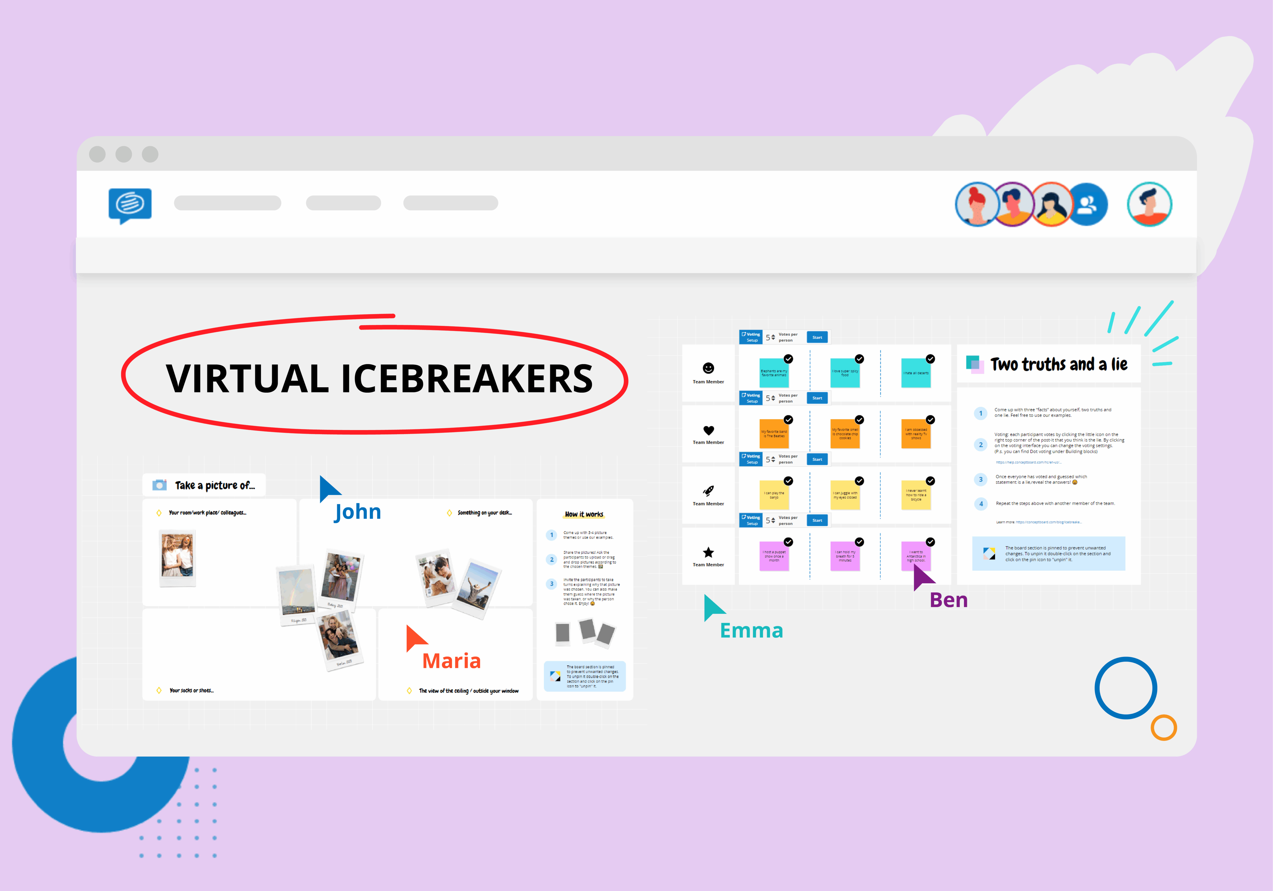 7 Virtual Icebreaker Games for Remote Teams | Conceptboard